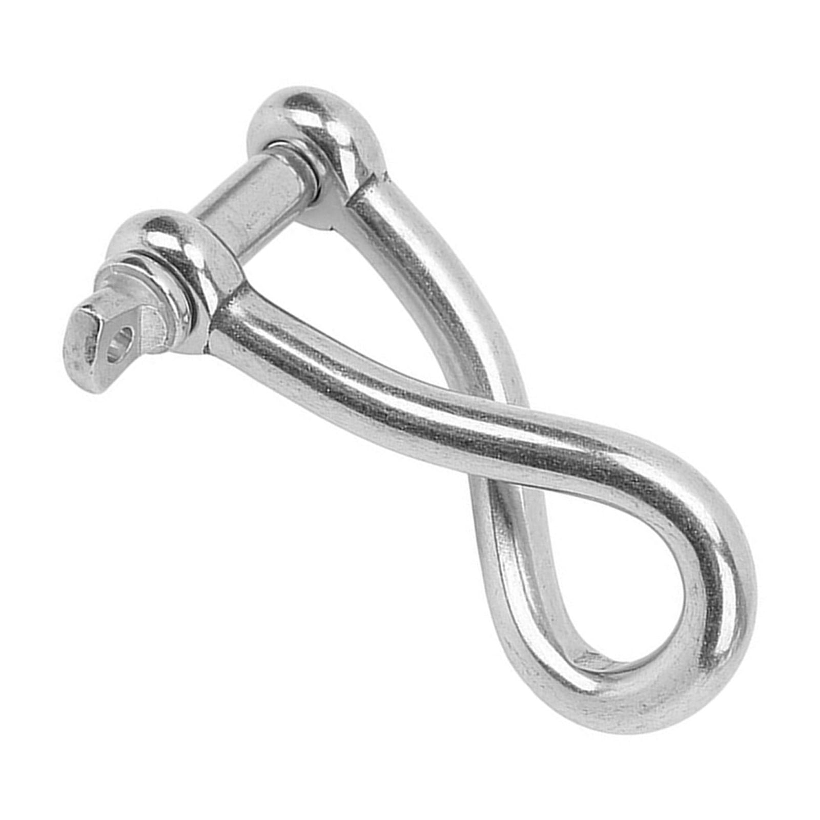4/5/6/8/10/12mm Stainless Twist Shackle Screw Pin Shackle Twisted Shackle Screw Pin for Sailing ...