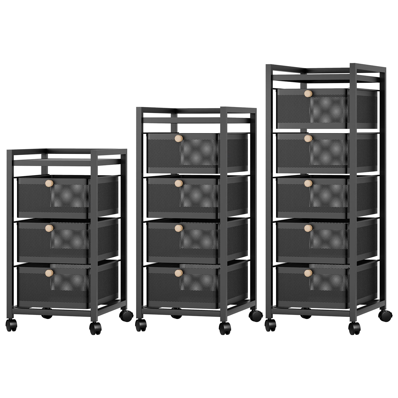 4/5/6 Tiers Slim Rolling Storage Cart, Fruit Vegetable Storage Cart ...