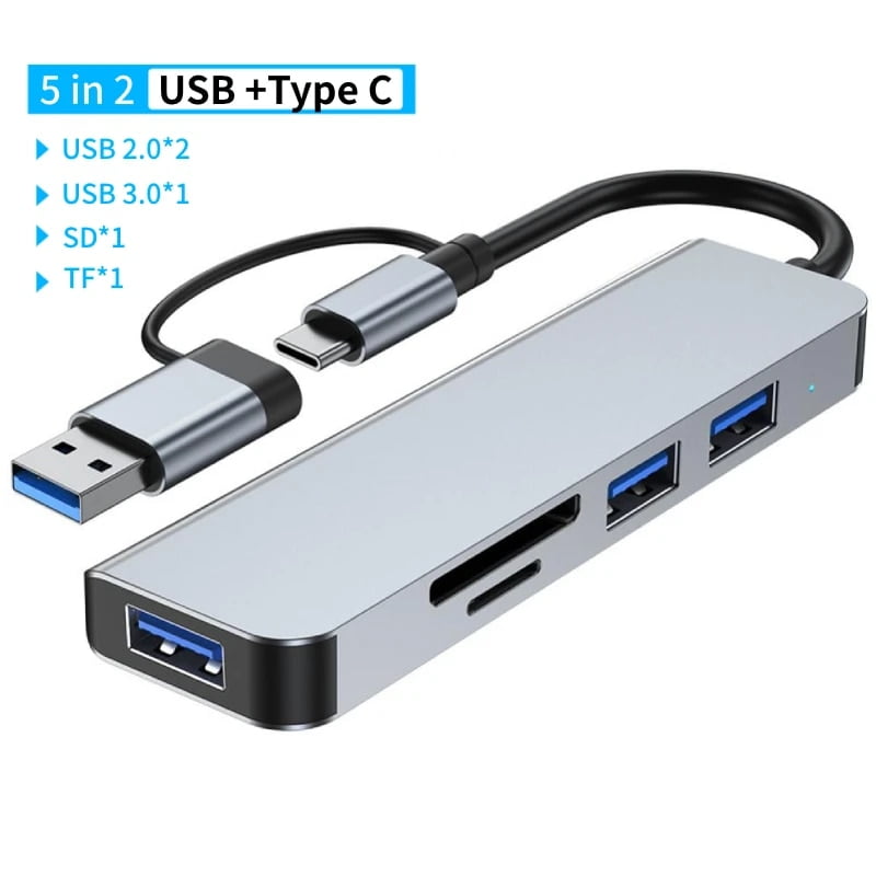 4/5/7 Ports USB3.0 Type C Hub Concentrator Docking Station SD TF Card ...