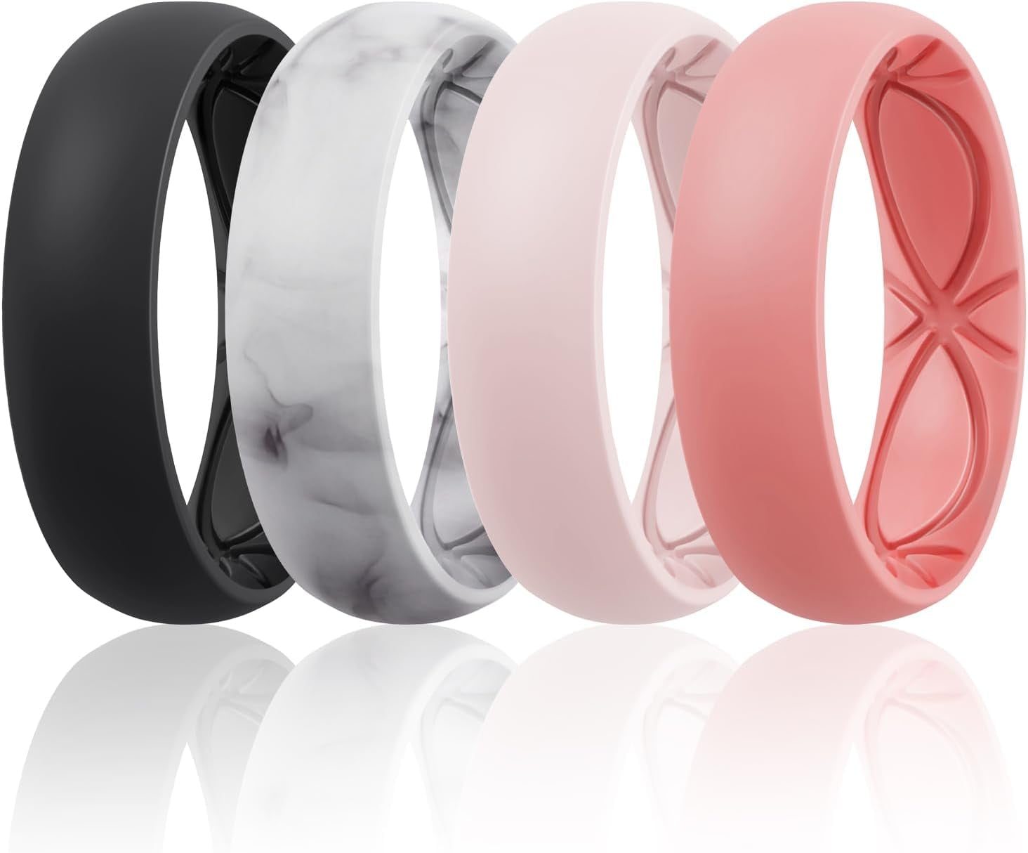 4/5/8 Variety Multipack Ergonomic Breathable Promise Ring, 6mm Wide ...