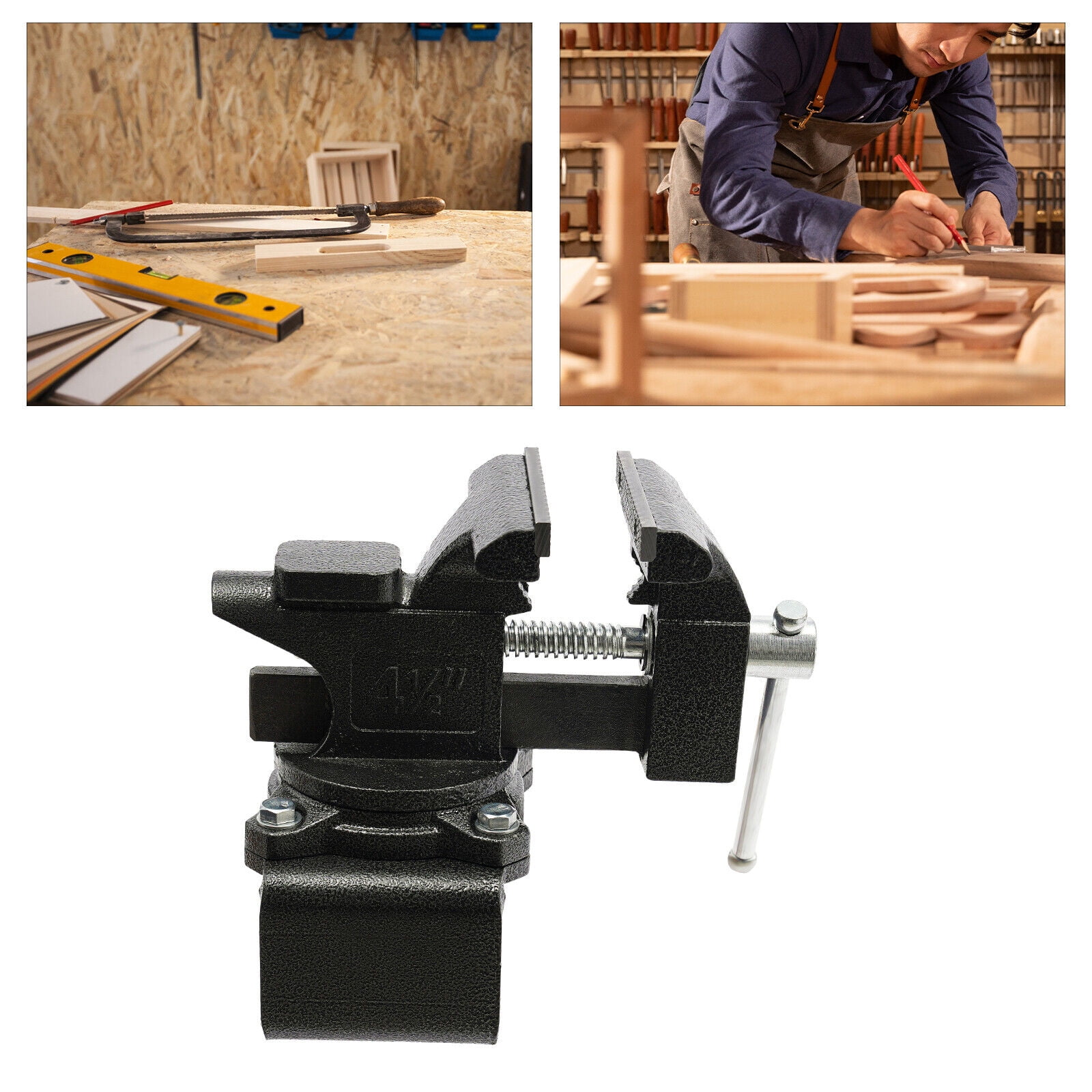 4.5" Bench Vise, Table Vise for Workbench, Multi-Purpose Heavy Duty Bench Vise - Walmart.com