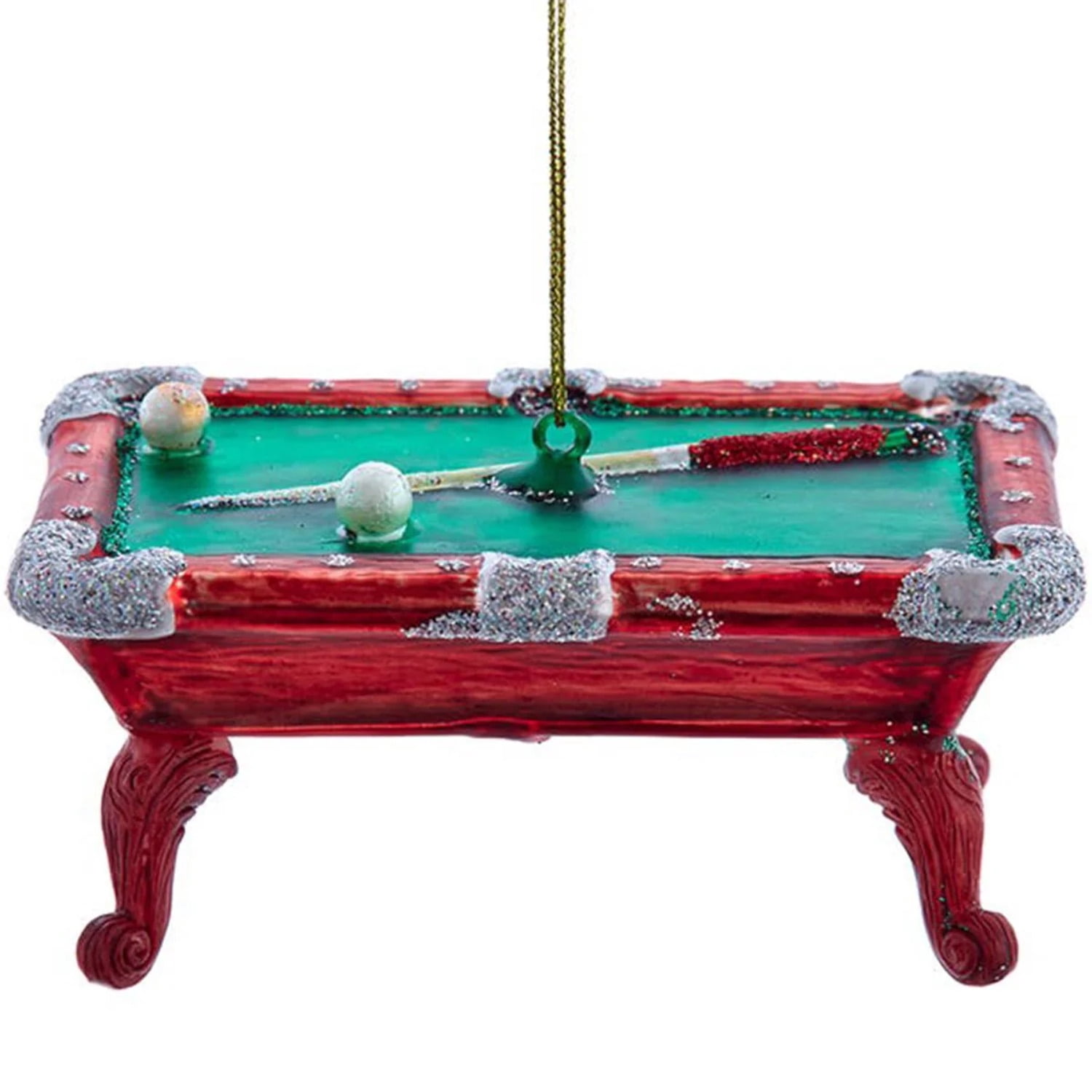 4.5" Billiard Pool Game Table Cue Balls Glass Christmas Ornament ...