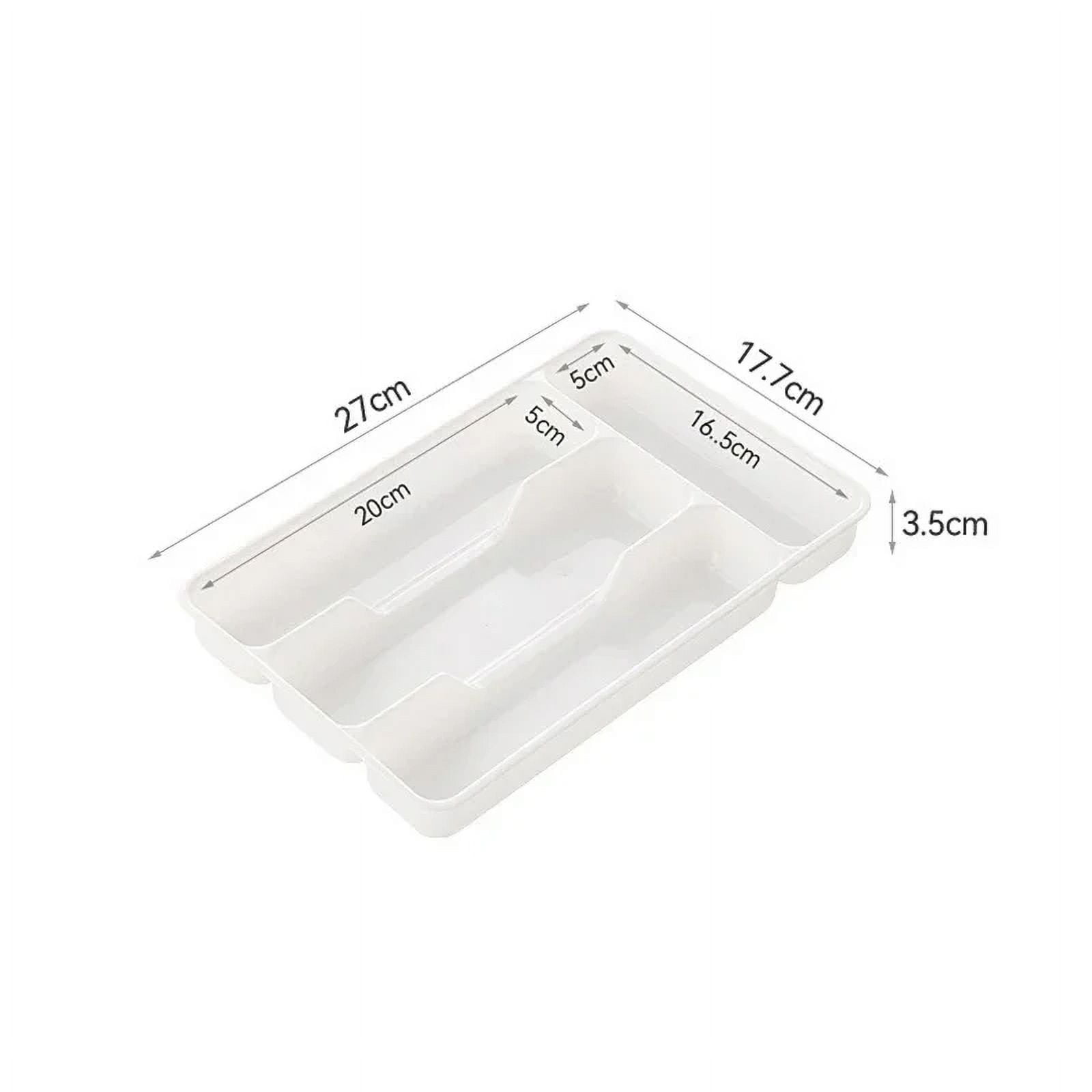 4/5 Compartments Cutlery Organizer Daily Drawer Divider Tray Rectangle ...