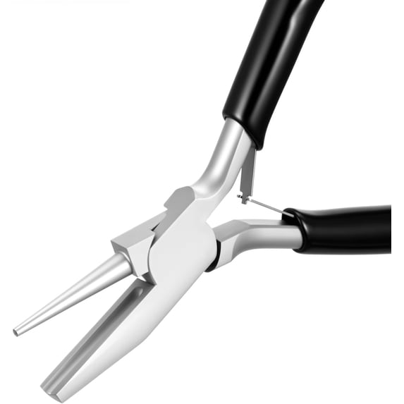 4.5" Concave Round Nose Pliers, Jewelry Making Wire Looping Pliers Tool ...