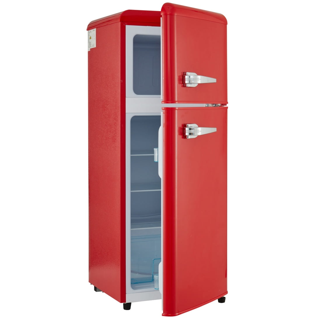 4.5 Cu.Ft Mini Fridge with Freezer, Double Door Mini Fridge with Silver ...