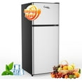 4.5 Cu Ft Mini Fridge for Bedroom, 2 Door Small Fridge, 7 Level ...
