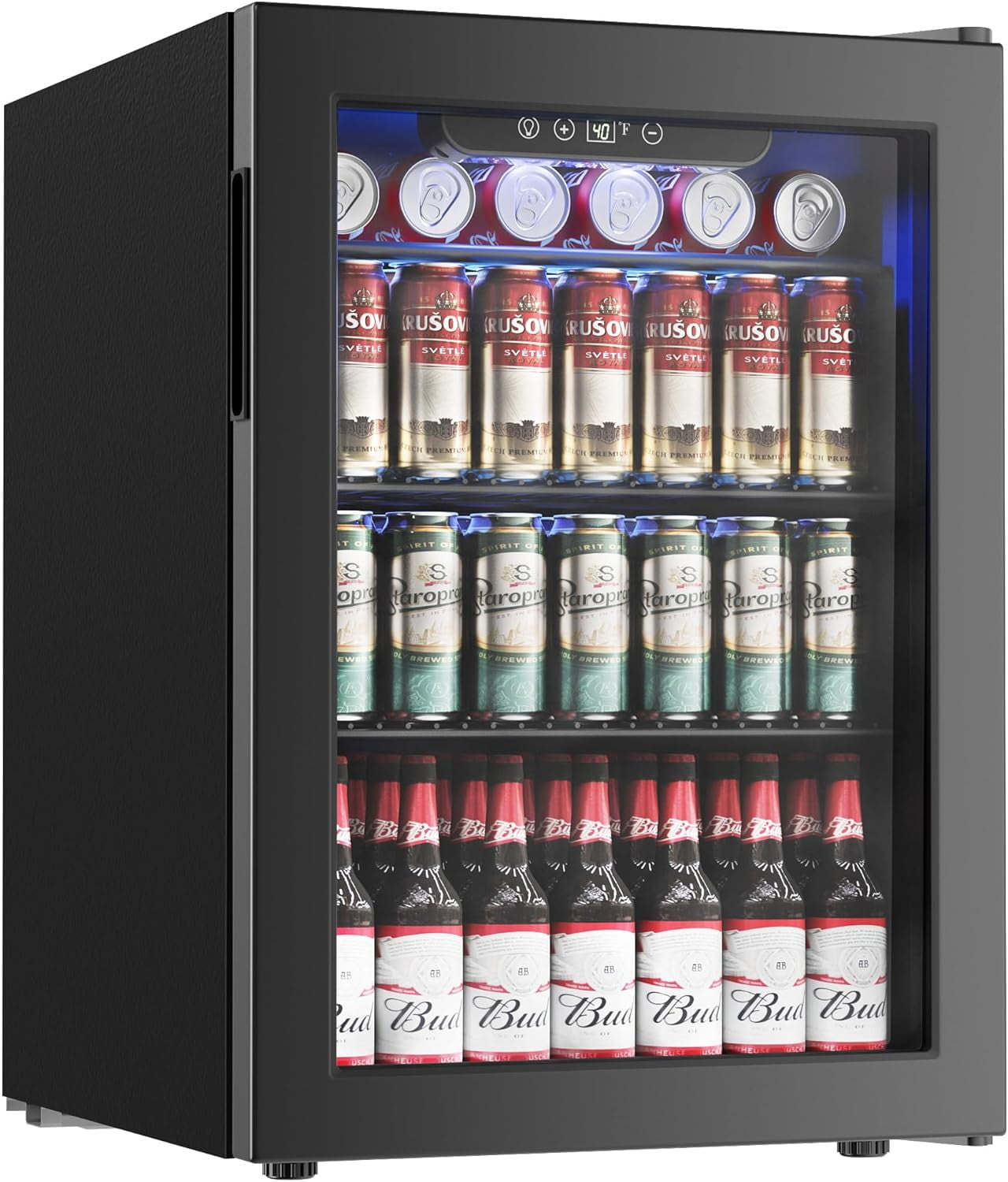 4.5 Cu.ft Beverage Refrigerator Cooler, 145 Can Mini Fridge with ...