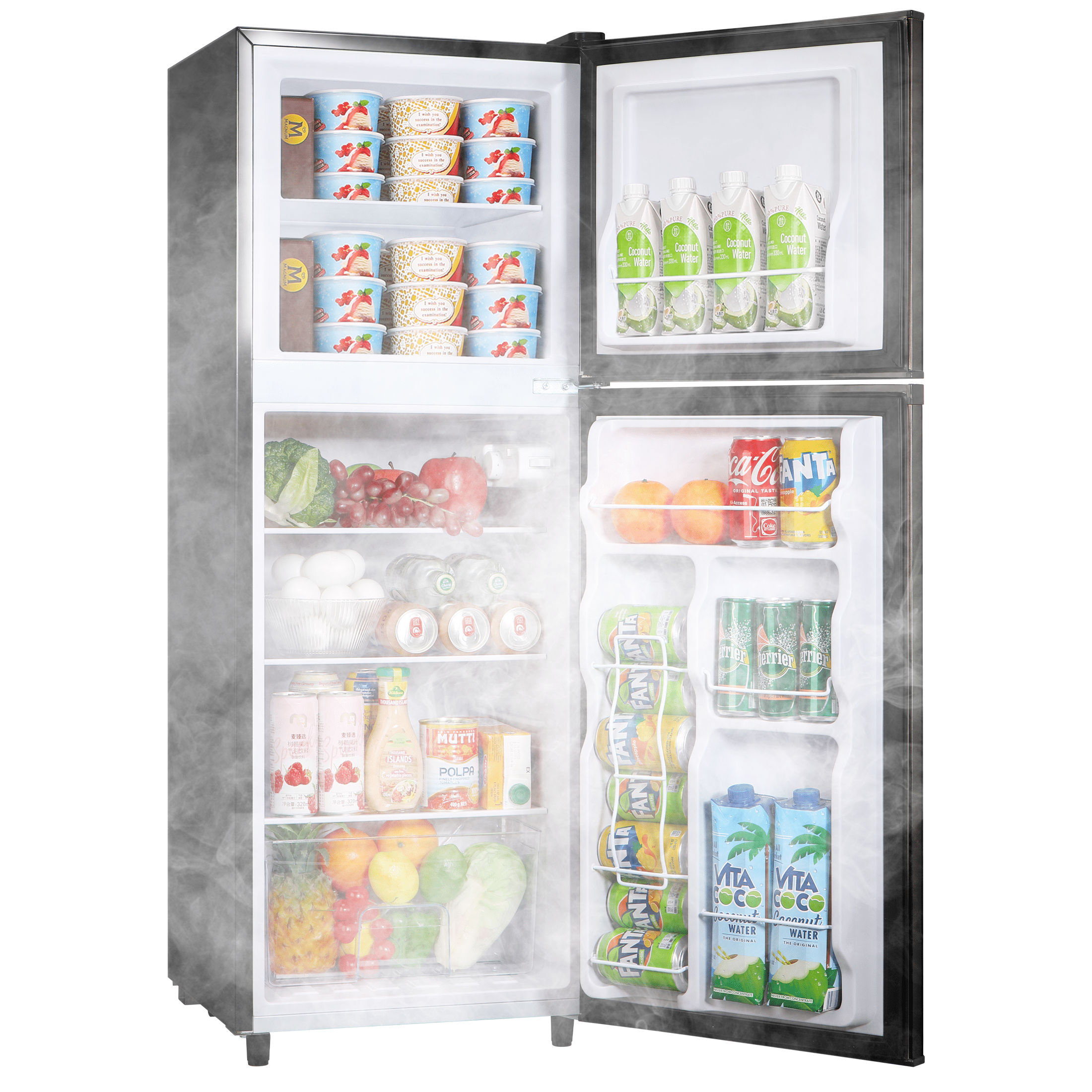 4.5 Cu. ft. Compact Refrigerator 2 Door with Freezer,5 Adjustable ...