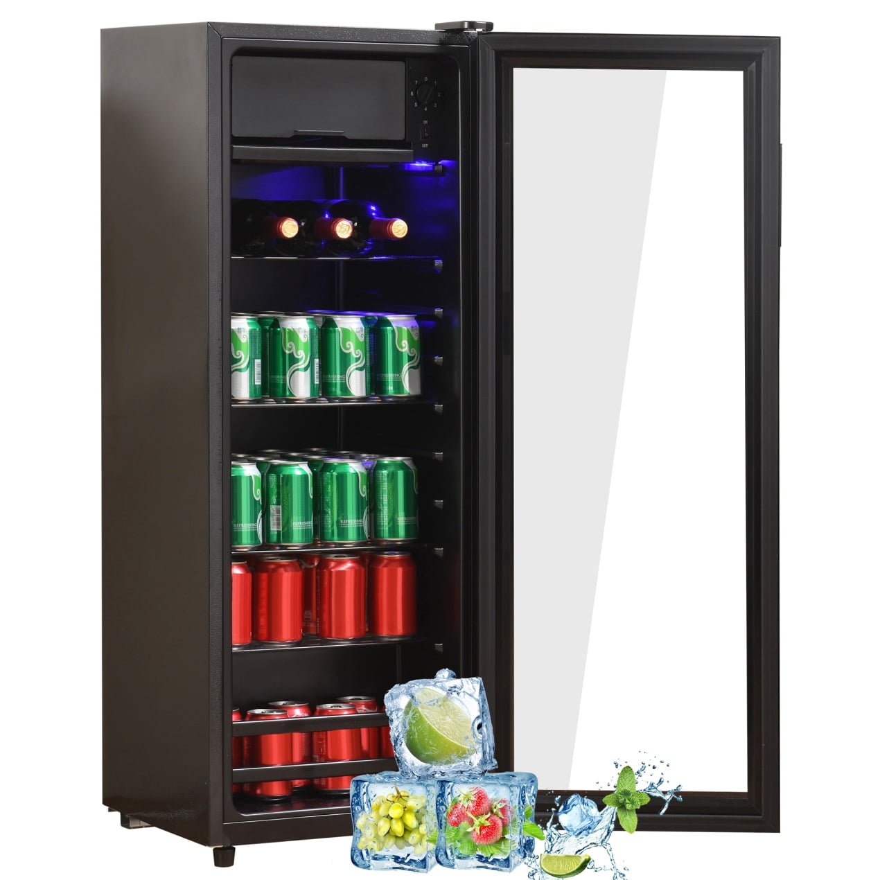 4.5 Cu.ft Mini Refrigerator, Up to 94 Cans, Freestanding Beverage ...