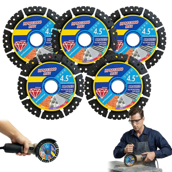 4.5" Diamond Multi-Purpose Saw Blades - Heavy Duty Angle Grinder Discs ...