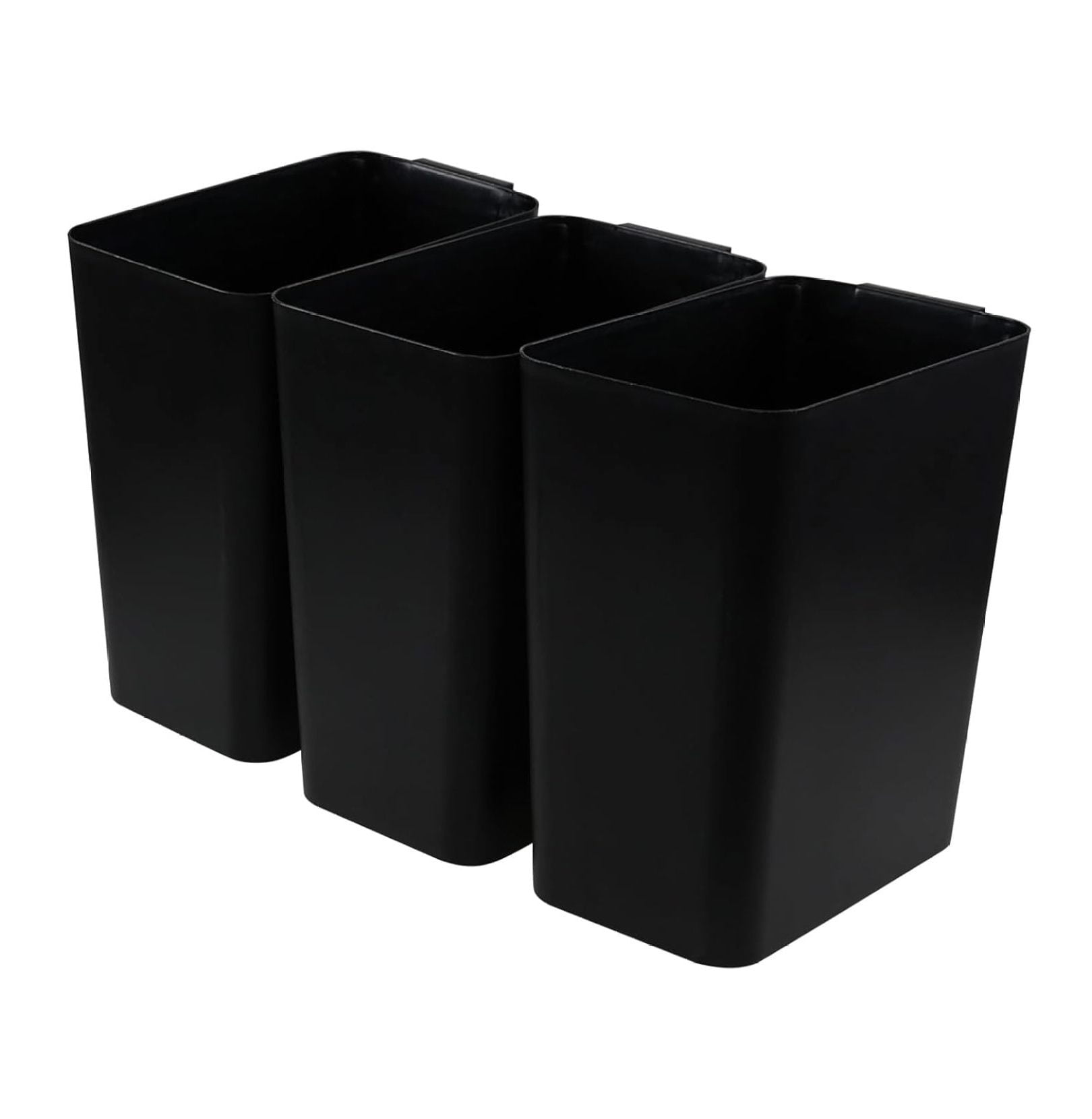 4.5 Gallon 3 Pack Rectangular Plastic Wastebasket, Small Garbage Bin ...