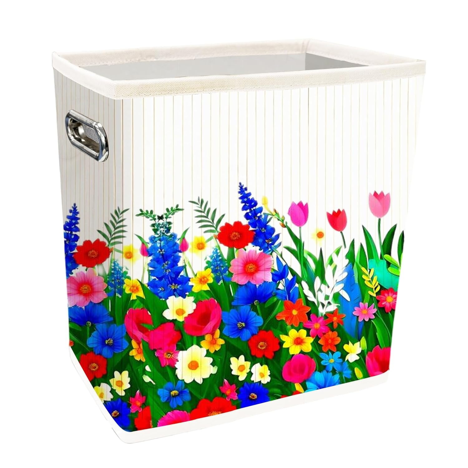 4.5 Gallon Bamboo Waste Basket, Collapsible Trash Can, Decorative ...