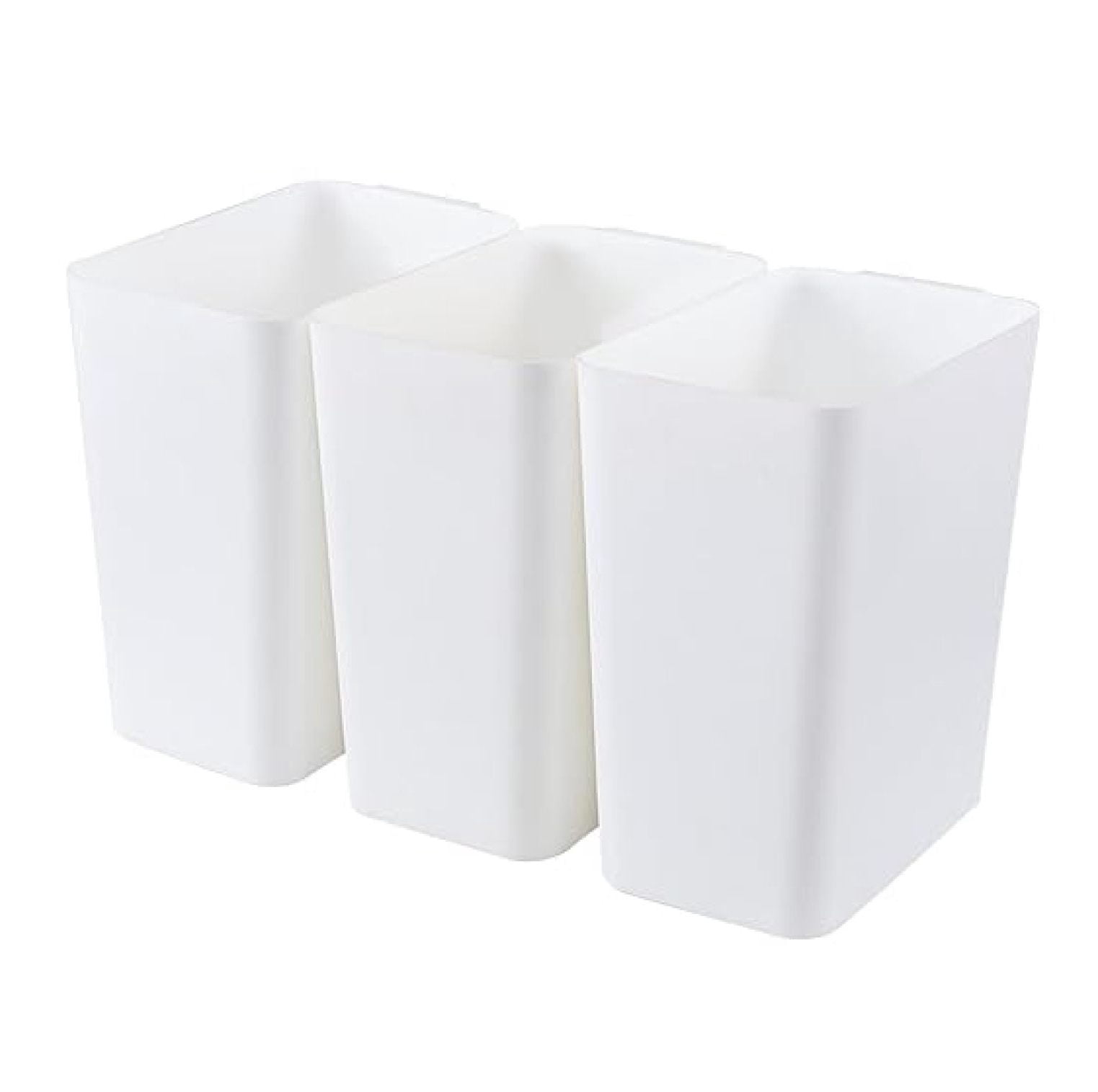 4.5 Gallon Plastic Waste Basket, Small Deskside Wastebasket, Trash Can ...