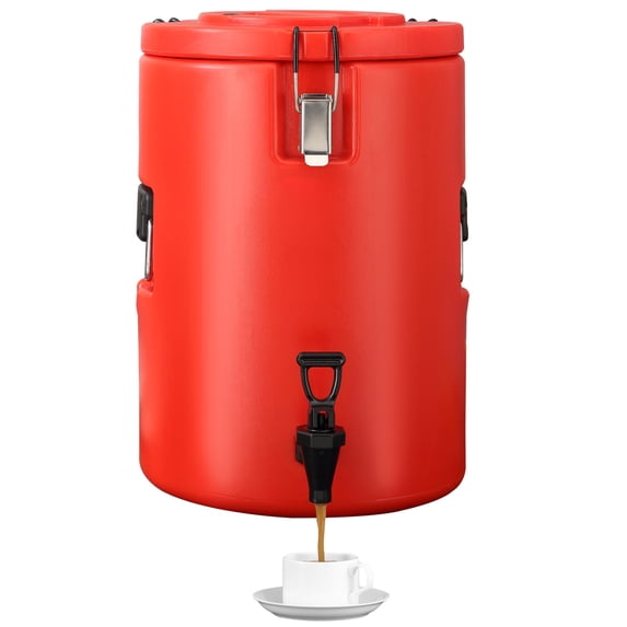 4.5 Gallon Stainless Steel Beverage Dispenser, Insulated Hot/Cold Drink ...