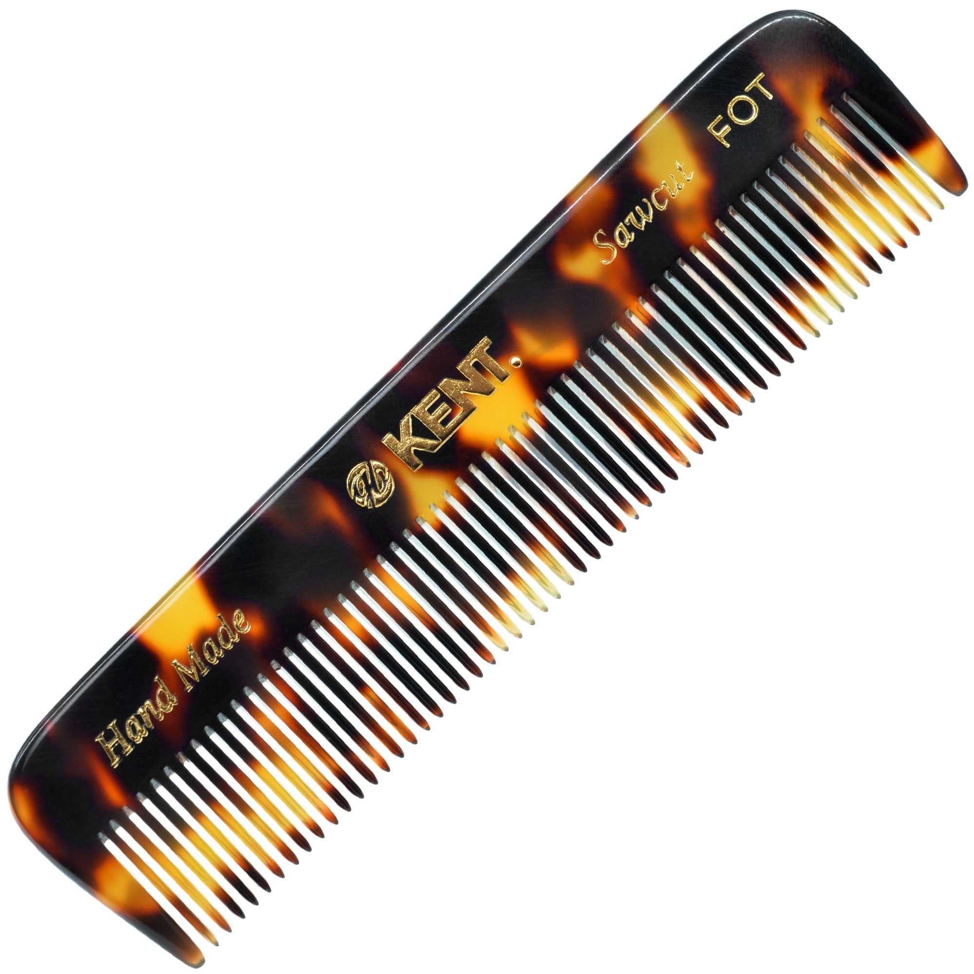 Kent A FOT Handmade All Fine Tooth Saw Cut Beard Comb - Pocket and Travel Comb - Styling Comb or ...