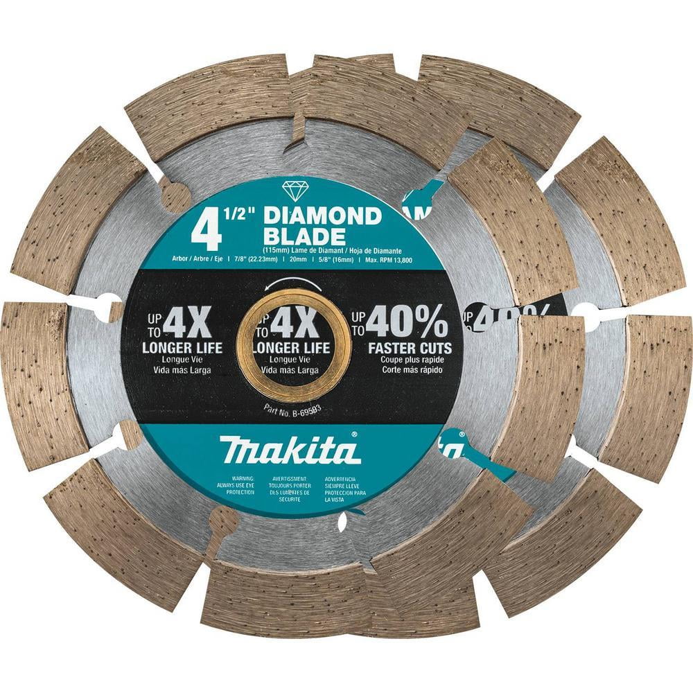 Makita B-69602 4-1/2" Diamond Blade, Segmented, General Purpose, 2/Pk ...