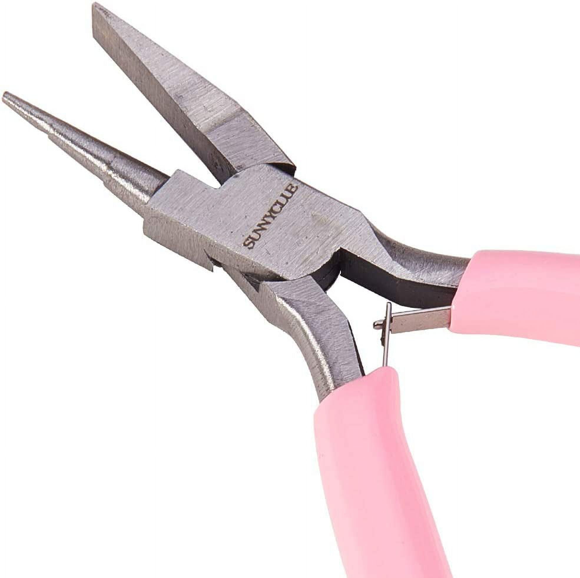 4.5 Inch 3-Step Wire Ring Looping Pliers Mini Precision Round Flat Nose ...