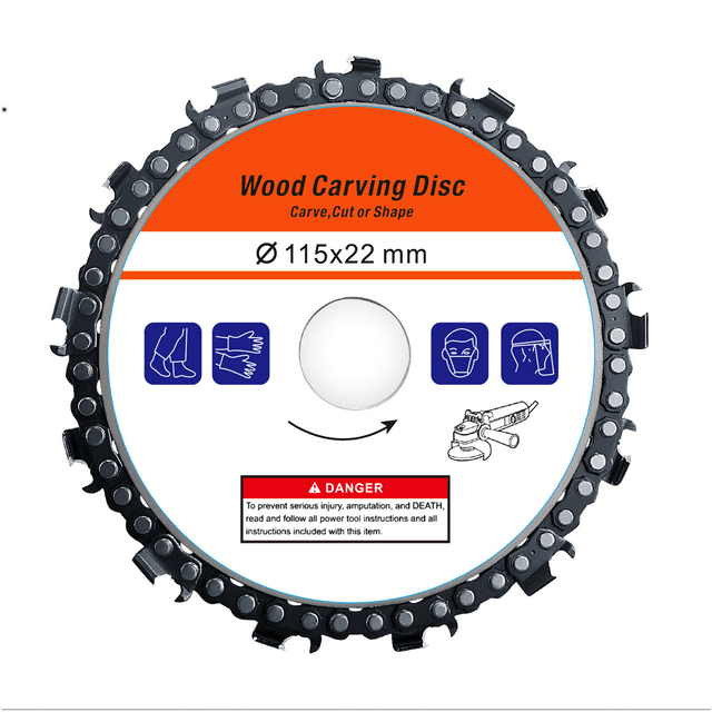 4.5-Inch Angle Grinder Chainsaw Disc, Wood Carving Saw Blade for ...