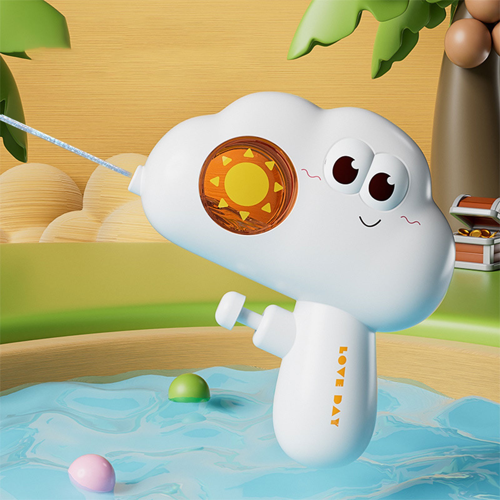 4.5 Inch Cloud Water Tool, Outdoor Water Blaster Toy for Kids with Easy ...