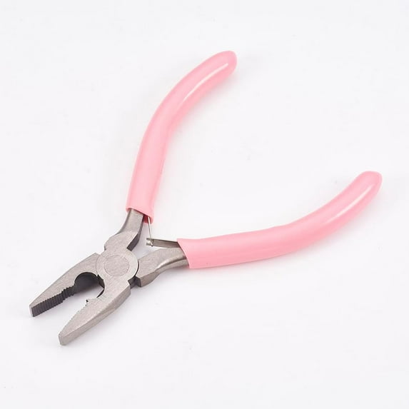 4.5 Inch Flat Nose Pliers Pink Jewelry Making Pliers Carbon Steel ...