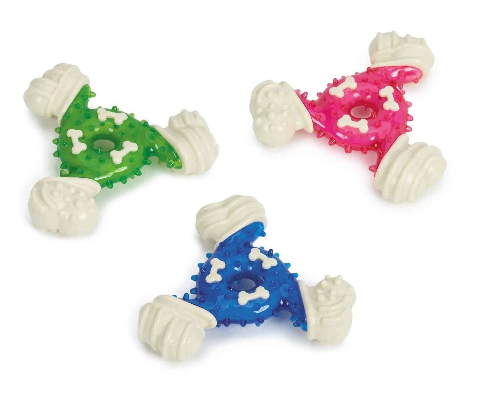 4.5 Inch Mighty Triangle Dog Toy Tough Chew Durable Rubber Unique ...