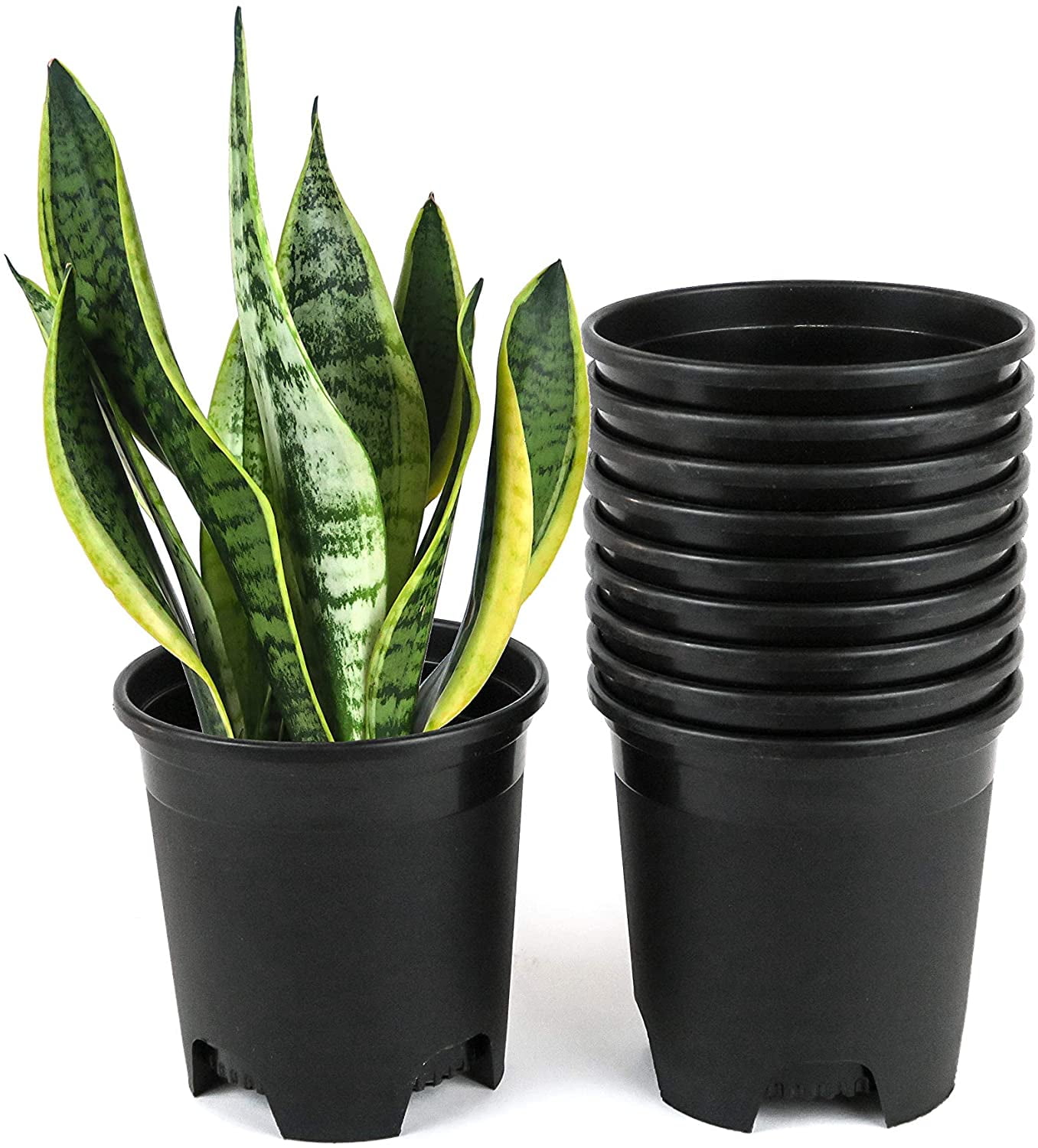 4.5 Inch Nursery Pot Plastic Planters for Outdoor Indoor Plants Gardening Flower Pots 0.35 ...