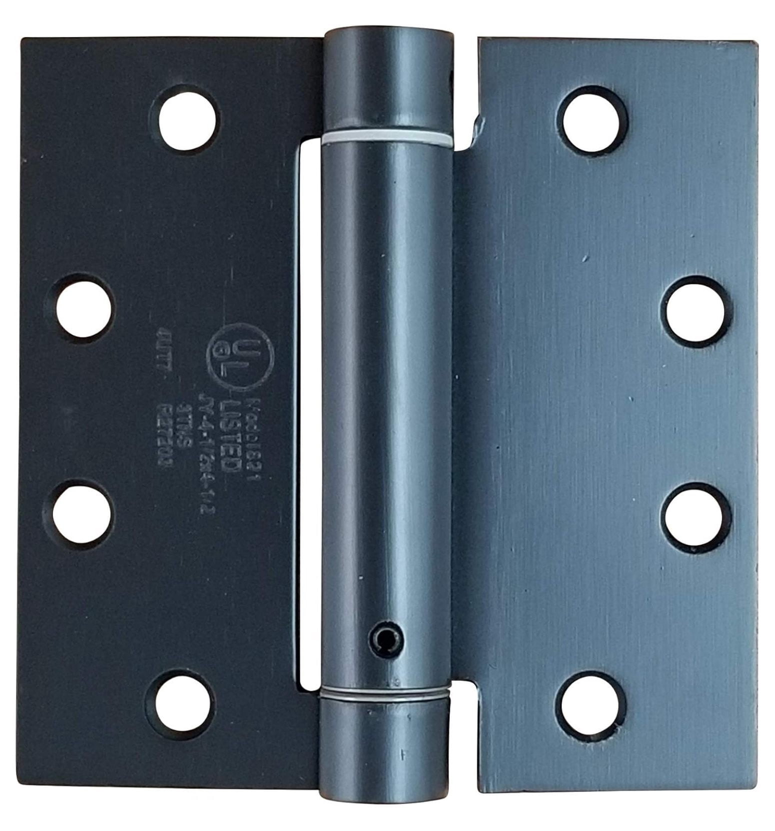4.5 Inch Square Spring Hinges Flat Black - Grade, Adjustable Self ...