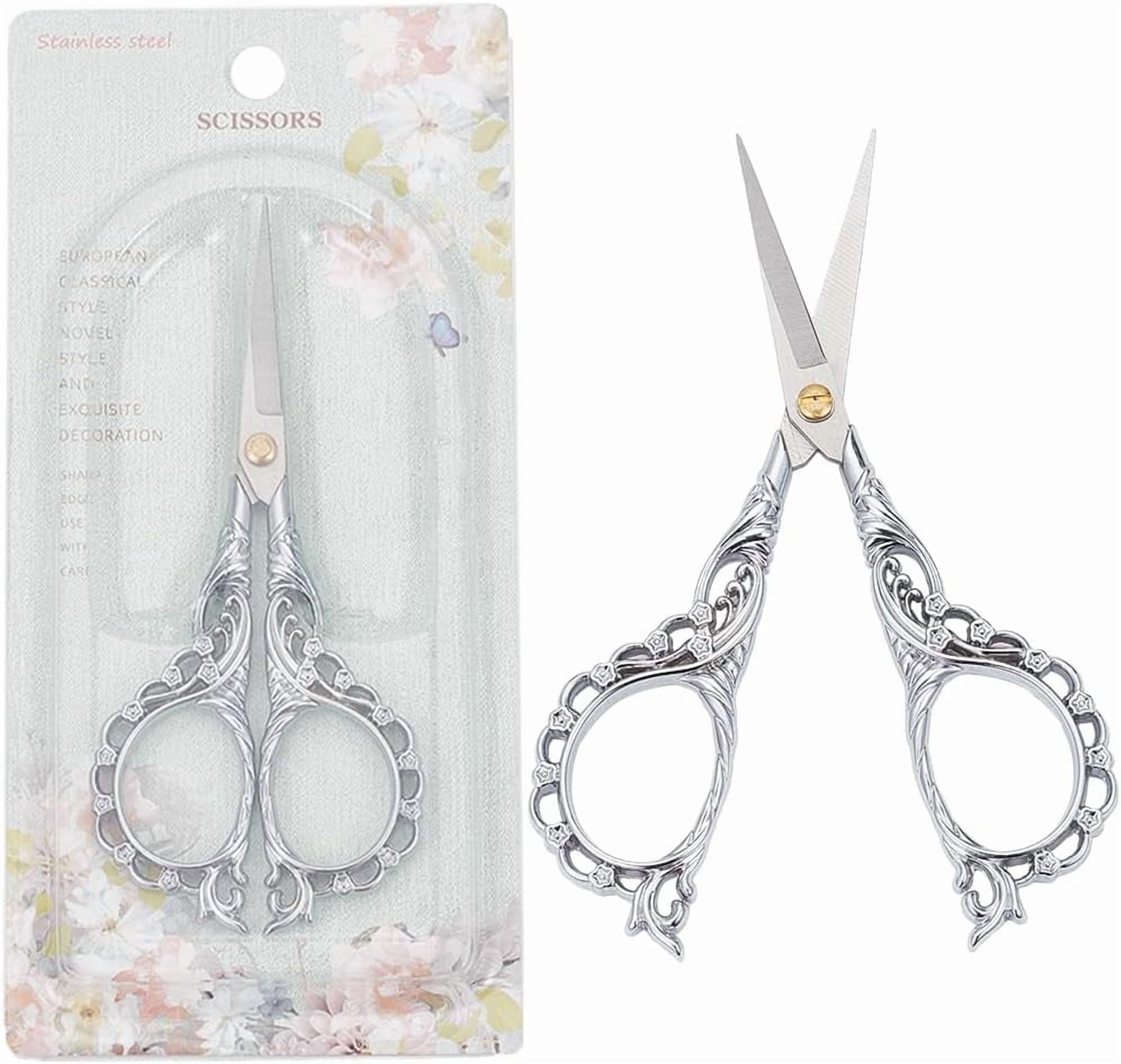 4.5 Inch Stainless Steel Detail Embroidery Scissors Silver Sewing ...