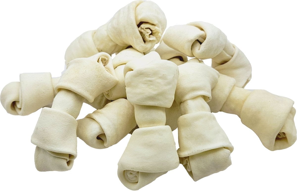 4-5" Knotted Premium Rawhide Bones Dog Treats, 10 count - Walmart.com