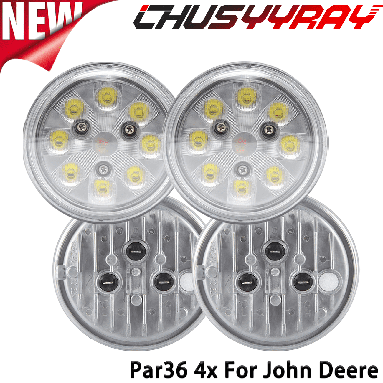 4.5"LED Headlight Hi/Lo Beam Flood Beam Compatible with Deere 3020 4020 ...