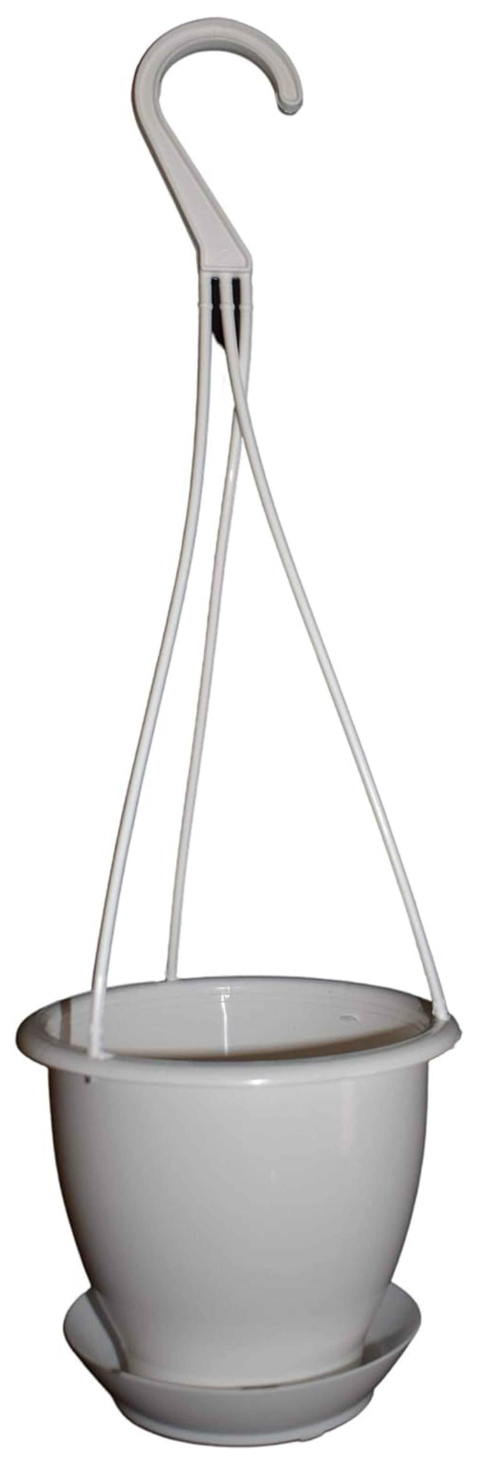 4.5" Mini White Plastic Hanging Basket by Luwei (10) - Walmart.com