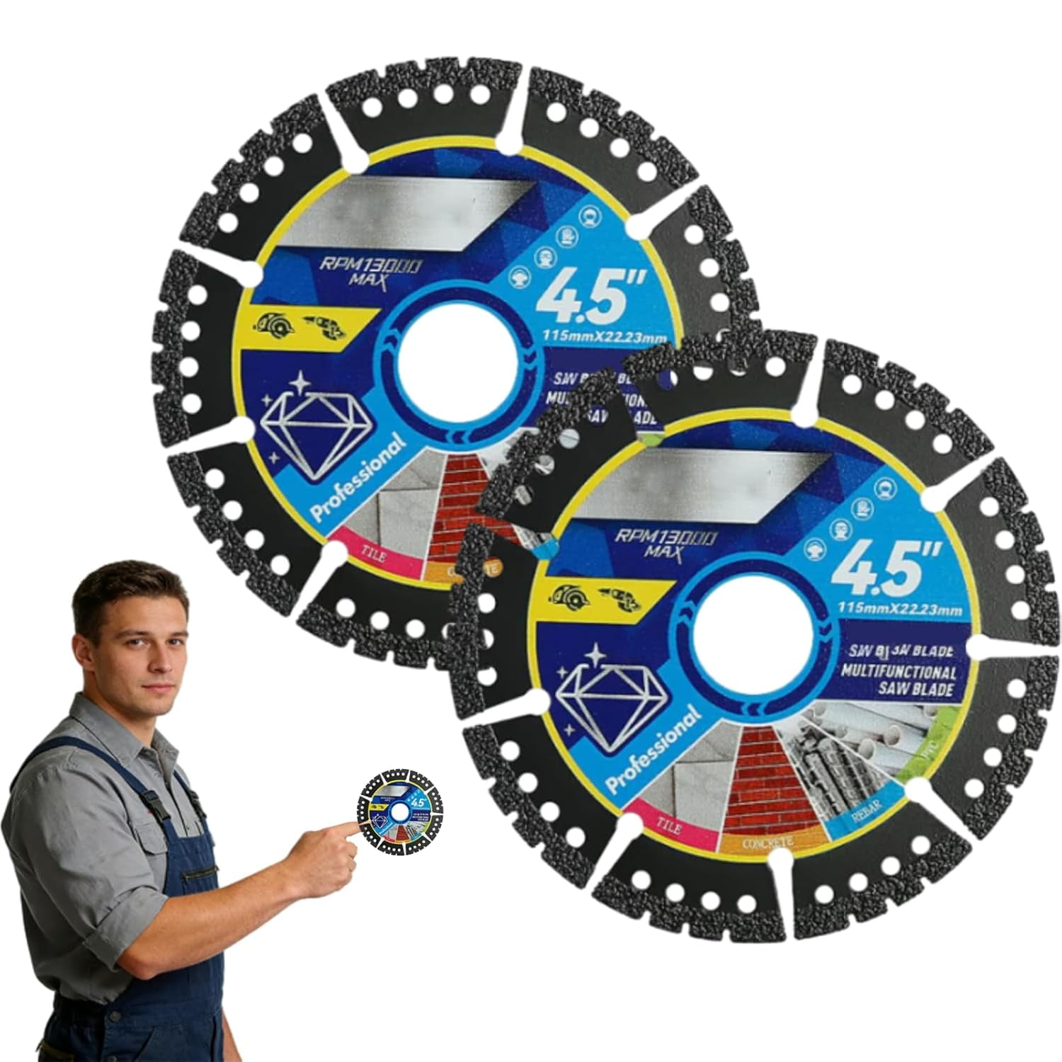 4.5" Multi-Material Diamond Blade - Zero Compromise, Max Durability ...