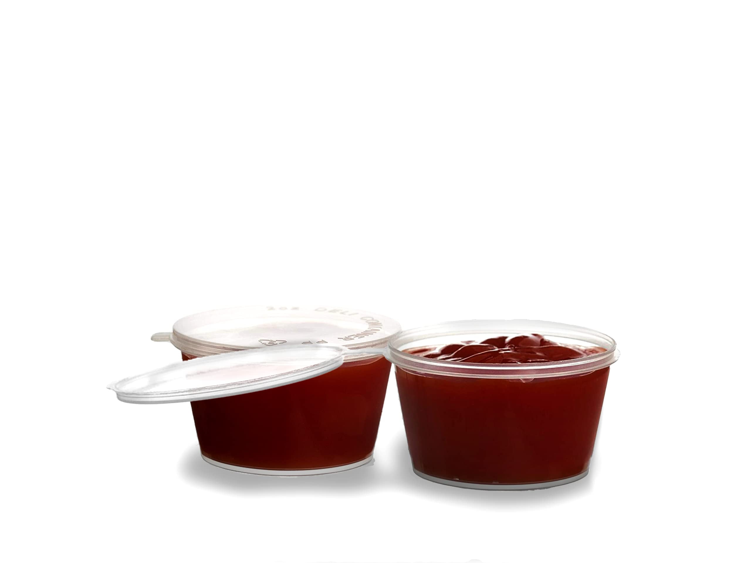 4.5 Oz Leak Proof Portion Cups with Lids - Plastic Condiment Souffle ...