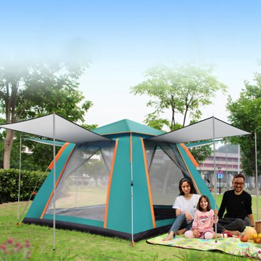 4-5 Person Camping Tent Outdoor Foldable Waterproof Tent with 2 ...