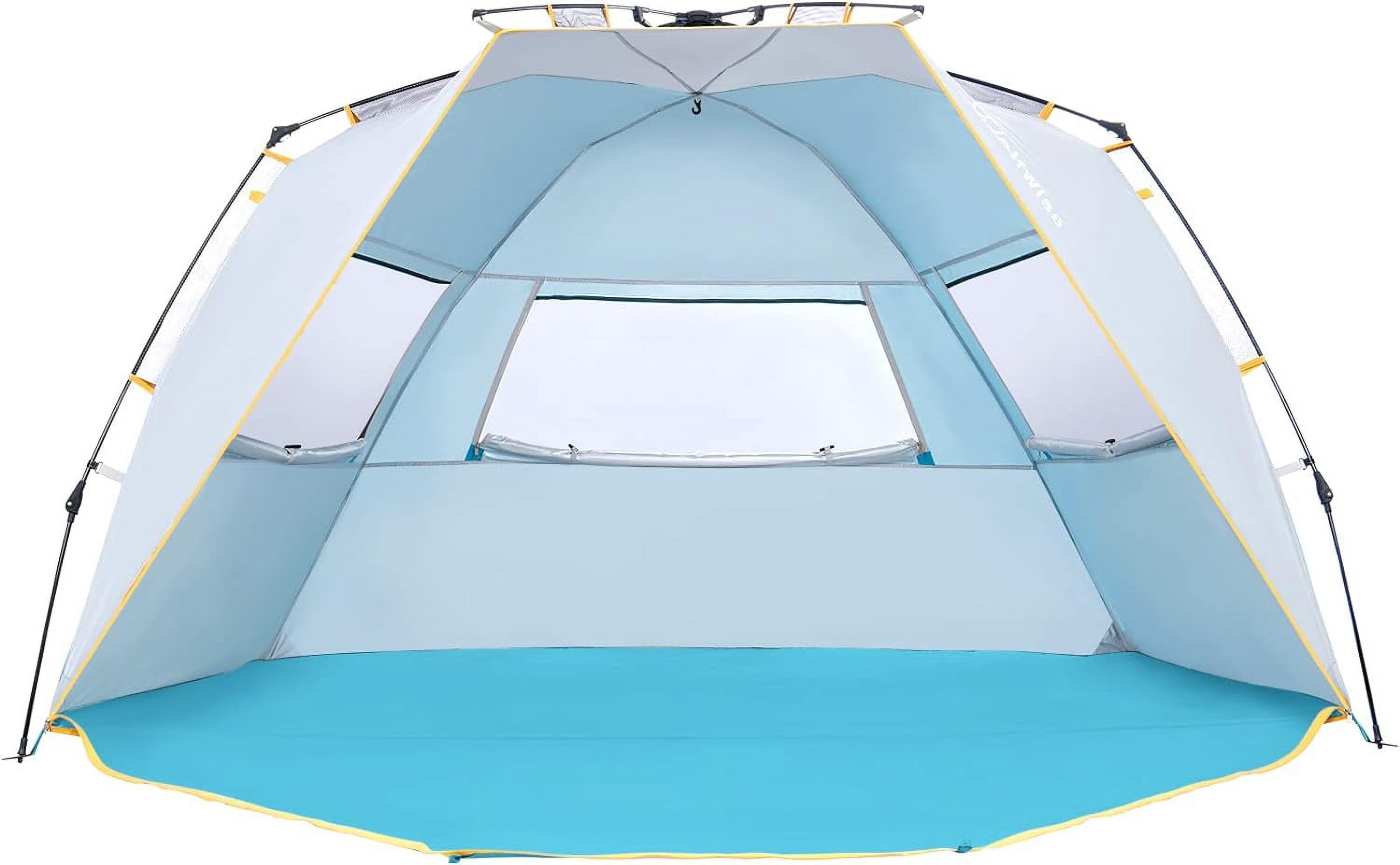 4-5 Person Easy Up Beach Tent UPF 50+ Portable Instant Sun Shelter ...