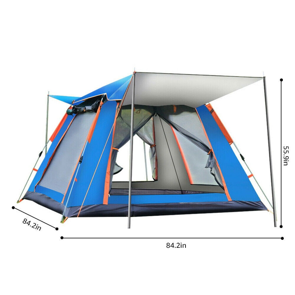 4–5 Person Pop-Up Camping Tent, Waterproof Instant Folding Outdoor Tent ...