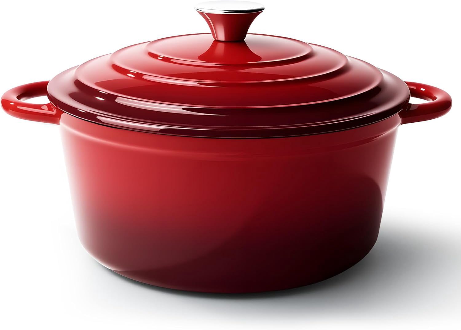 4.5 Quart Dutch Oven Pot with Lid, Non Enameled Cast Iron Dutch Oven ...