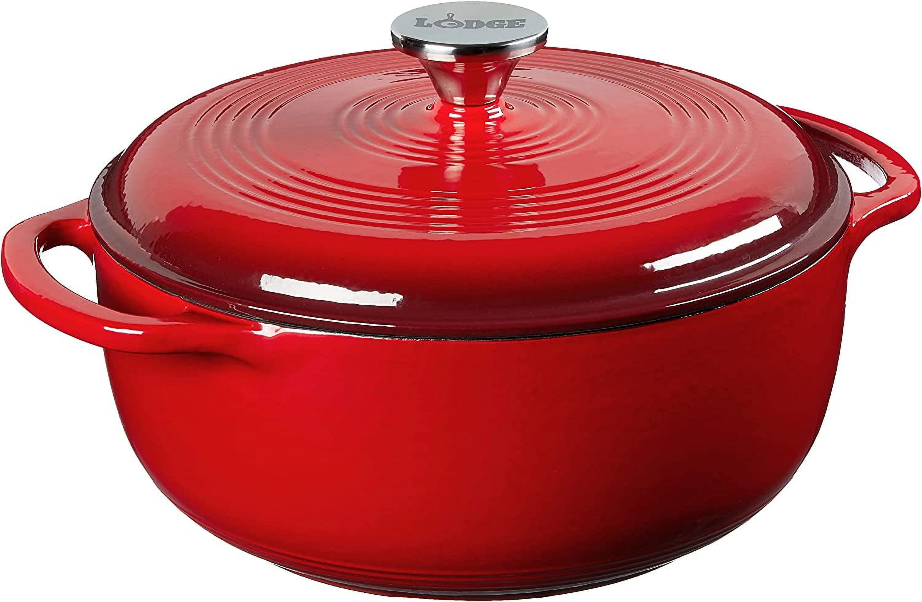 4.5 Quart Enameled Cast Iron Dutch Oven with Lid – Dual Handles – Oven ...