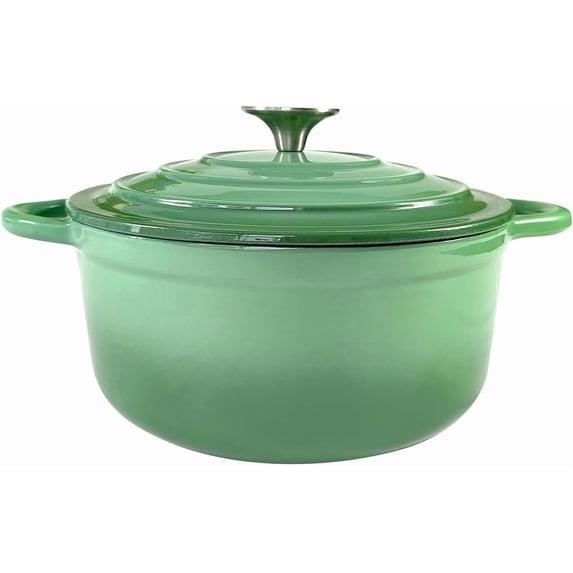 4.5 Quart Enameled Cast Iron Dutch Oven With Lid, Heavy-Duty Round ...