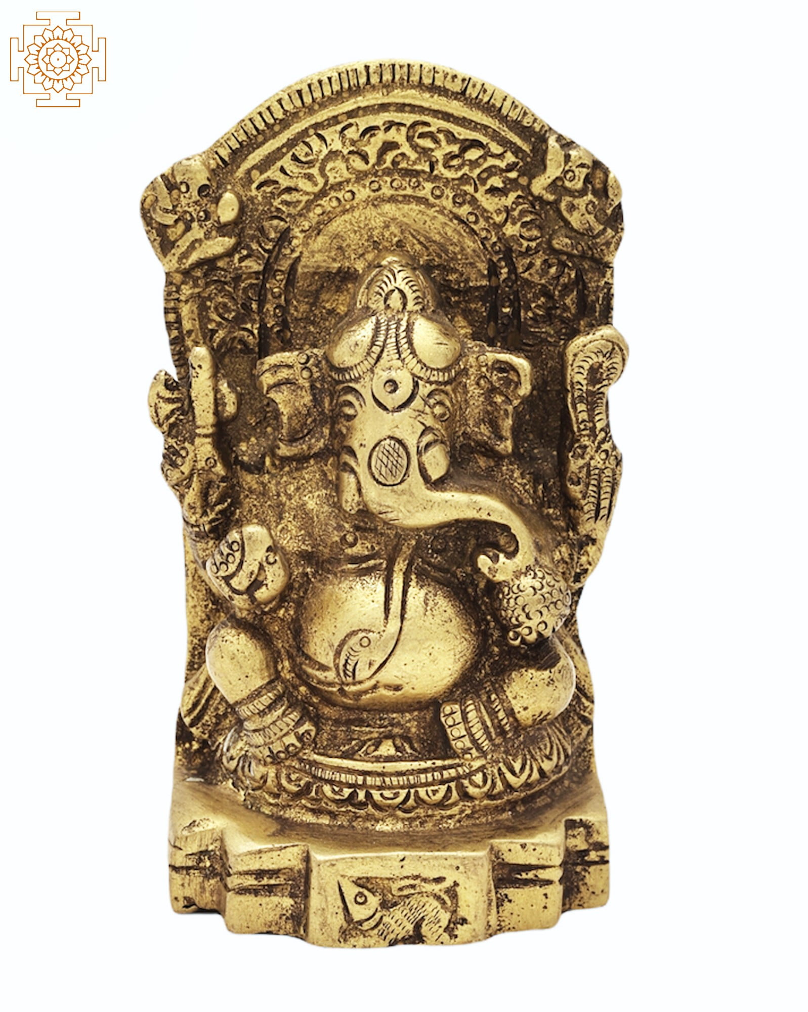 4.5" Small Ganesha Statue | Blessing Ganapati Brass Idol - Brass Statue ...