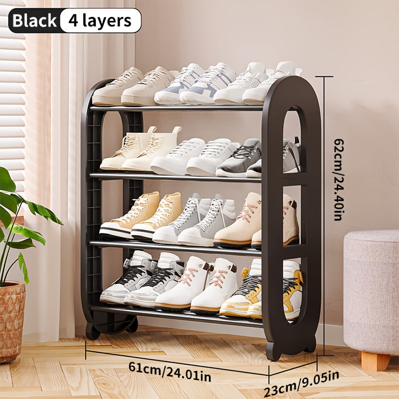 4/5-Tier Metal Shoe Rack with 60/75cm Options, Extra Large Storage for ...