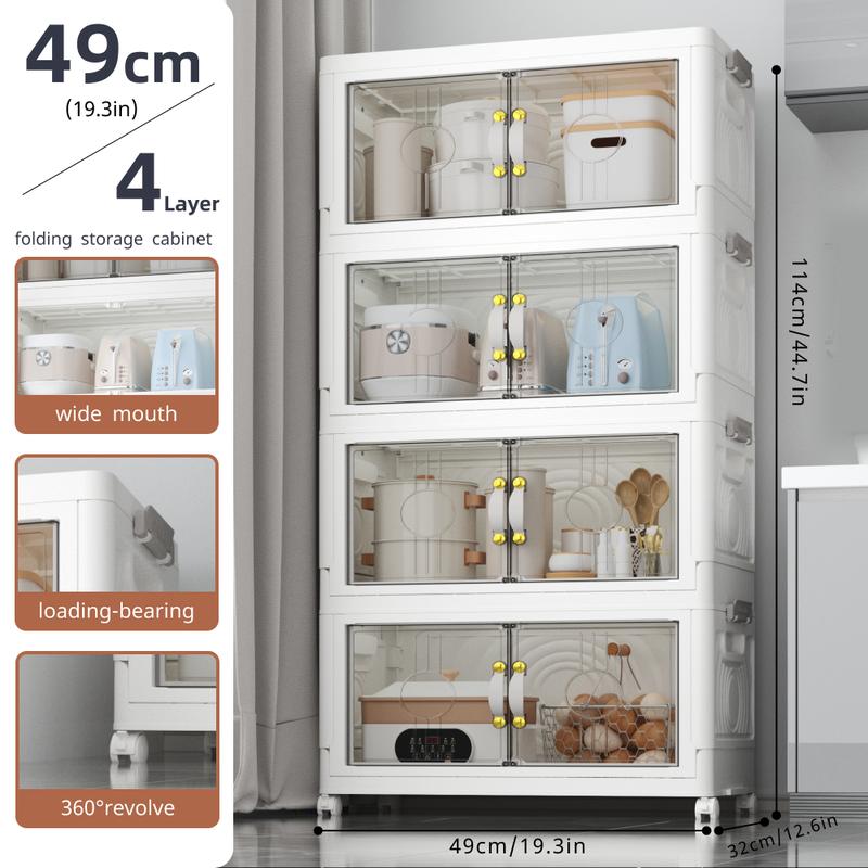 4/5-Tier Stackable Storage Bins with Lids – Foldable Organizers with ...