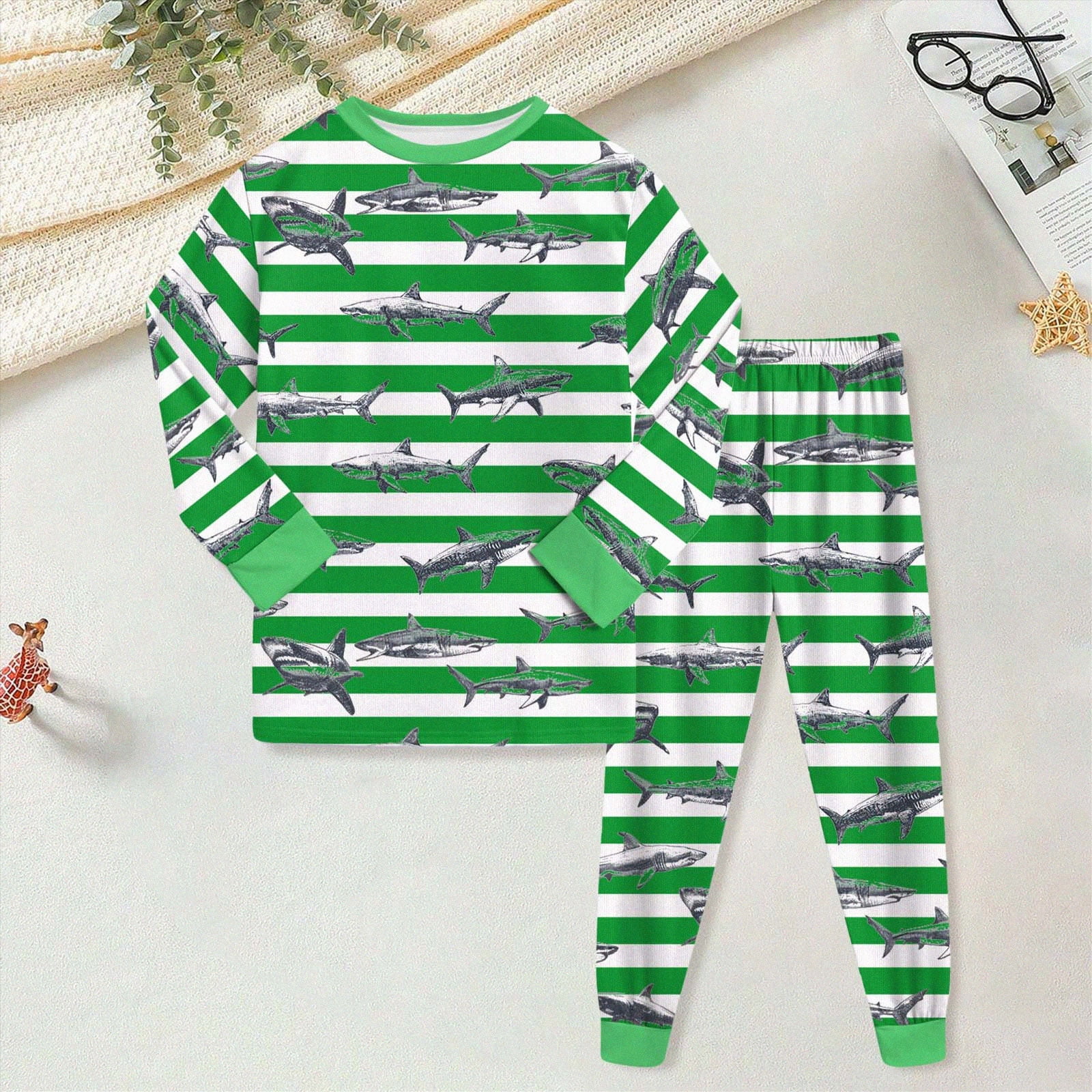 4-5 Years Girls Long Sleeve Pajama Set Toddler Baby Set T-Shirt Tops ...