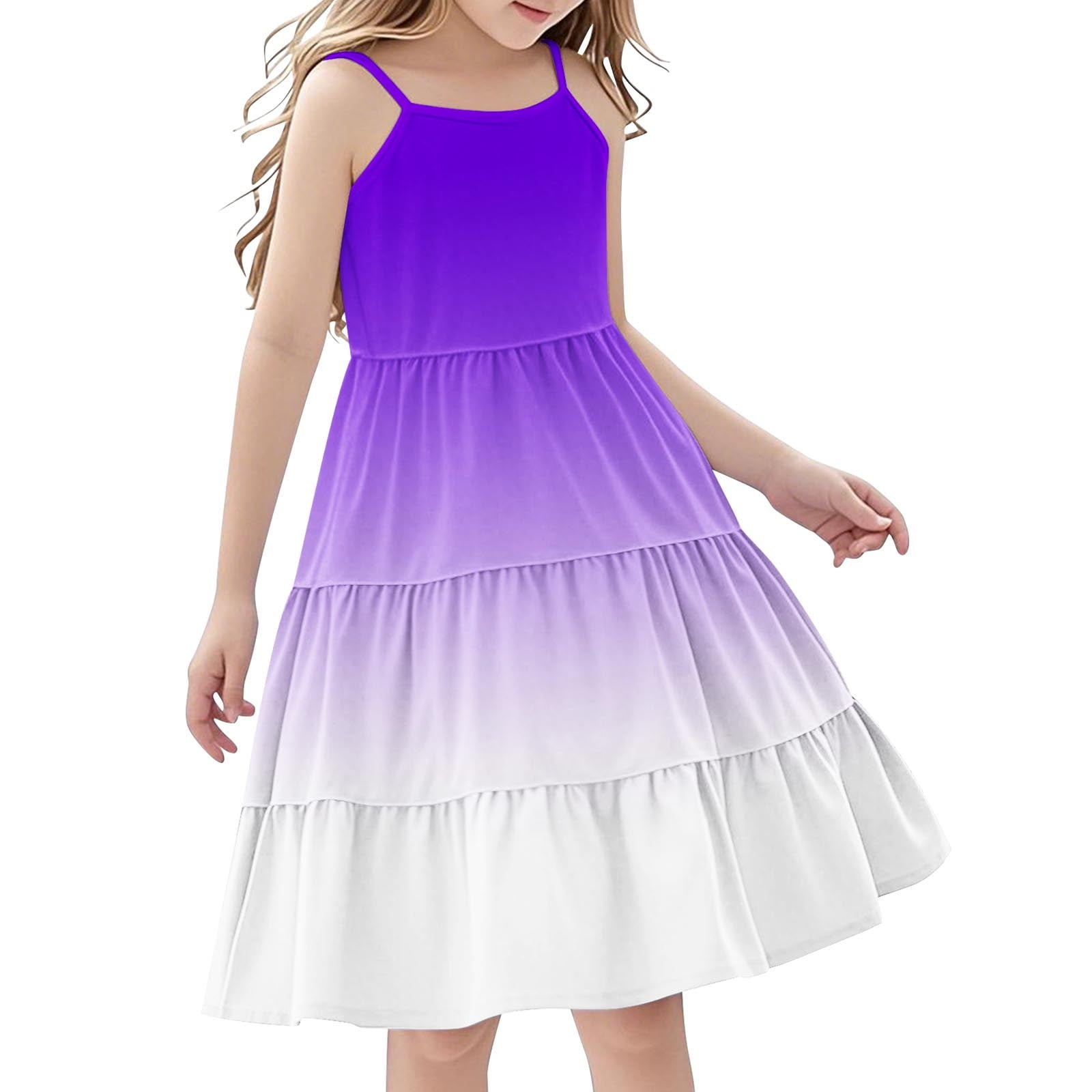4-5 Years Girls Summer Sundress Tween Sun Dresses Size 3-15 Years Old ...