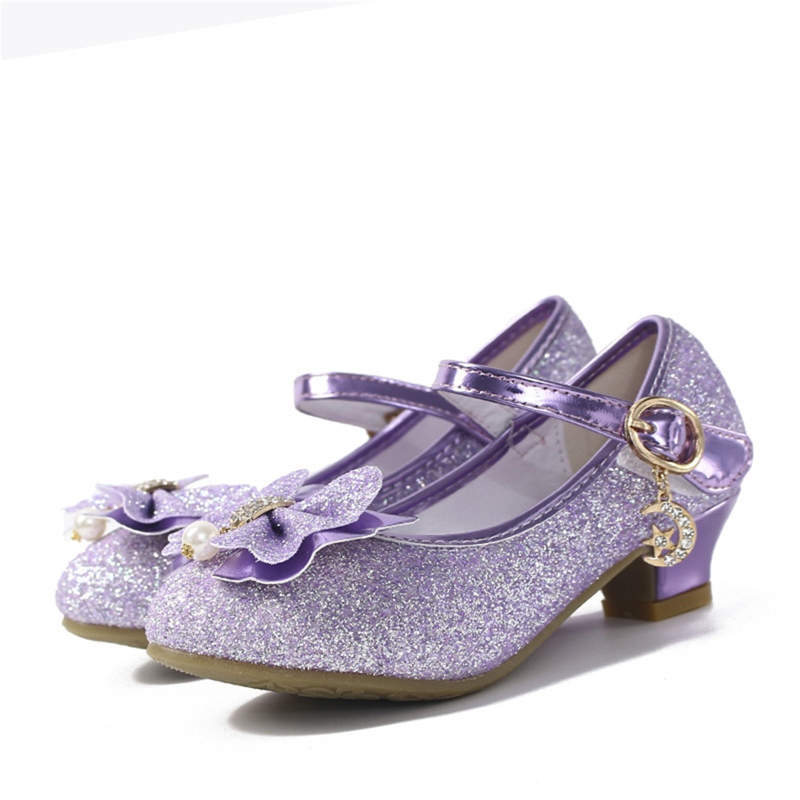 4.5 Years Little Kids Girls Rhinestone Sandals Dress Pumps Glitter ...