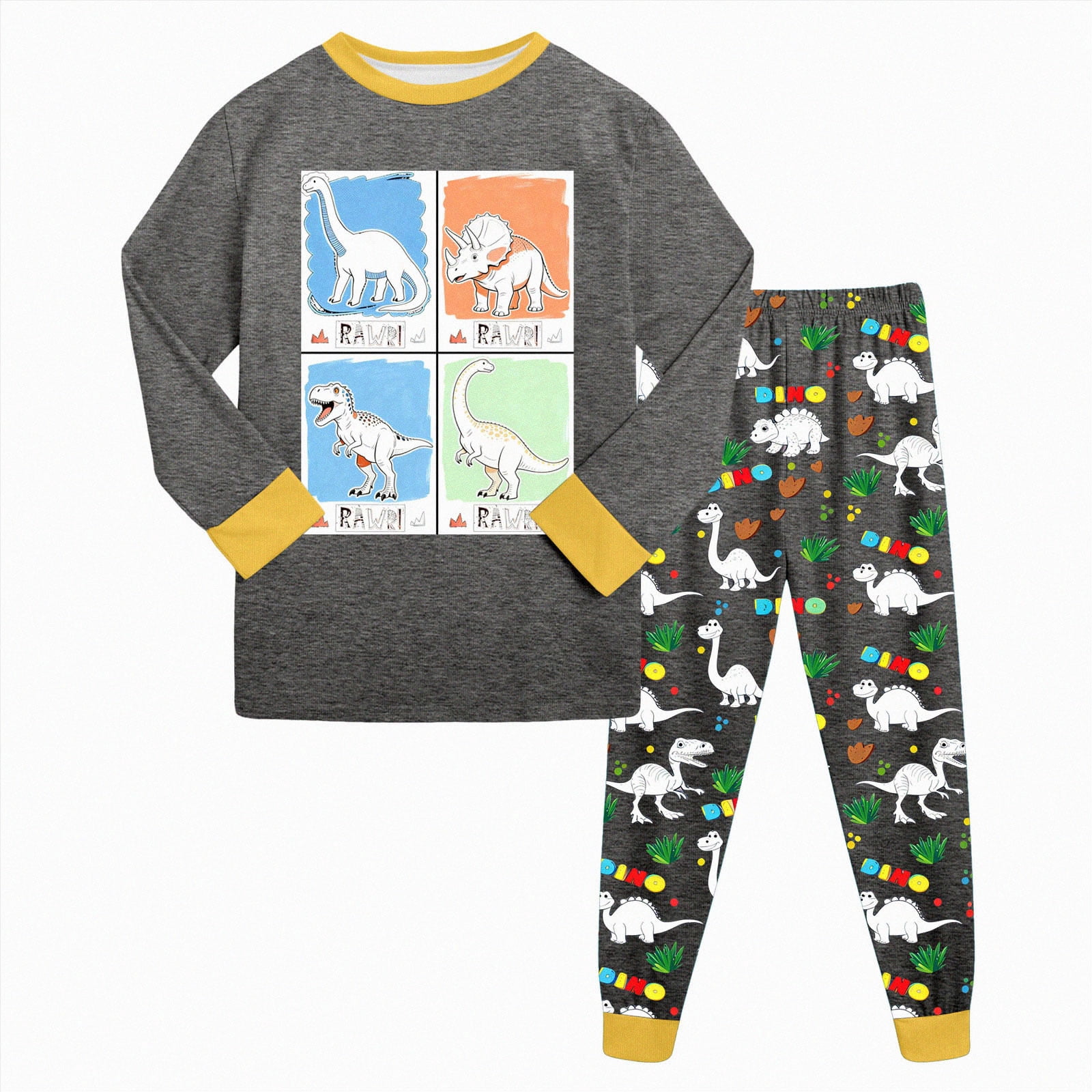 4-5 Years Toddler Outfit for Boys Casual Long Sleeved Home Wear Outfit ...