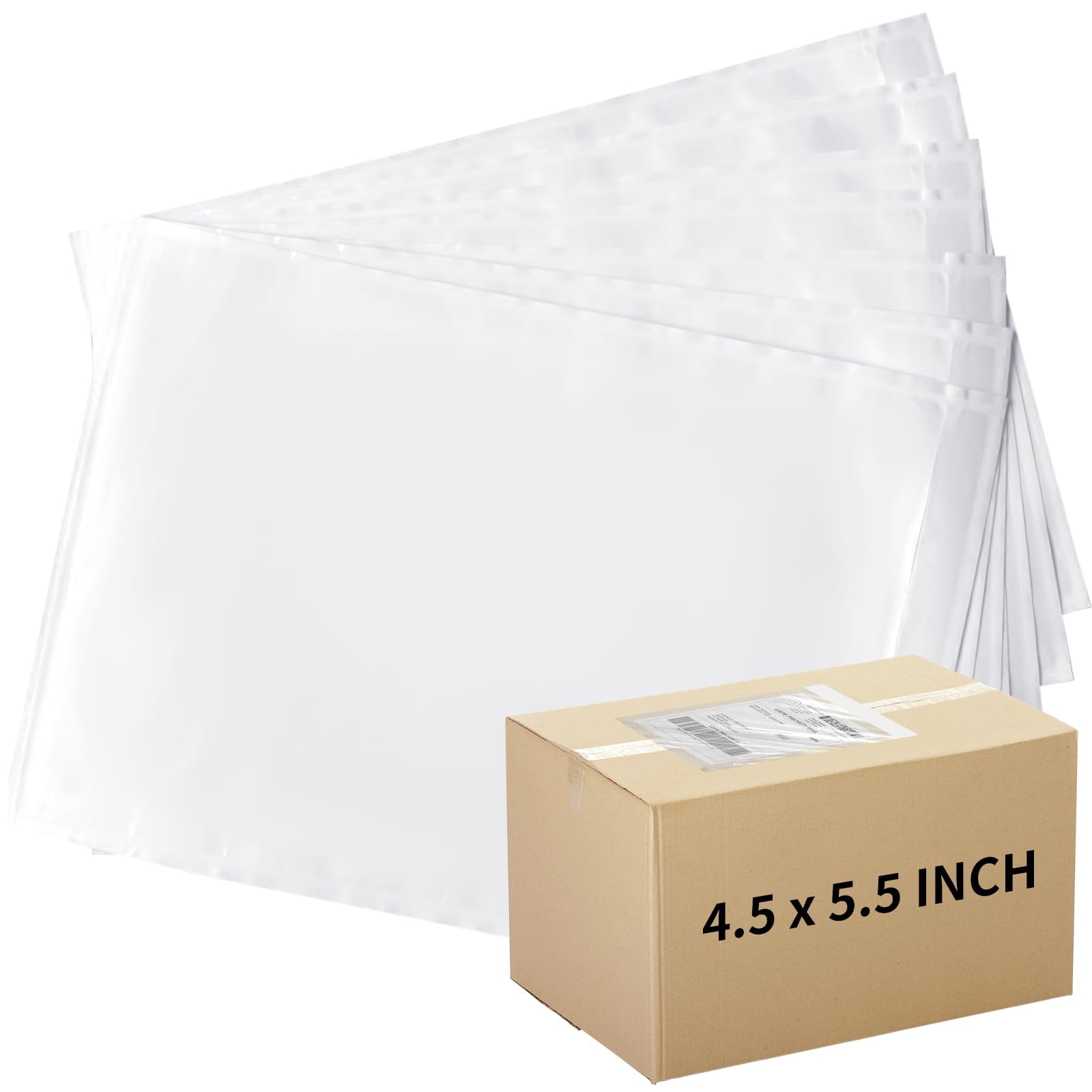 4.5 by 5.5 Inch Shipping Label Envelopes, Clear Adhesive Packing Slip ...