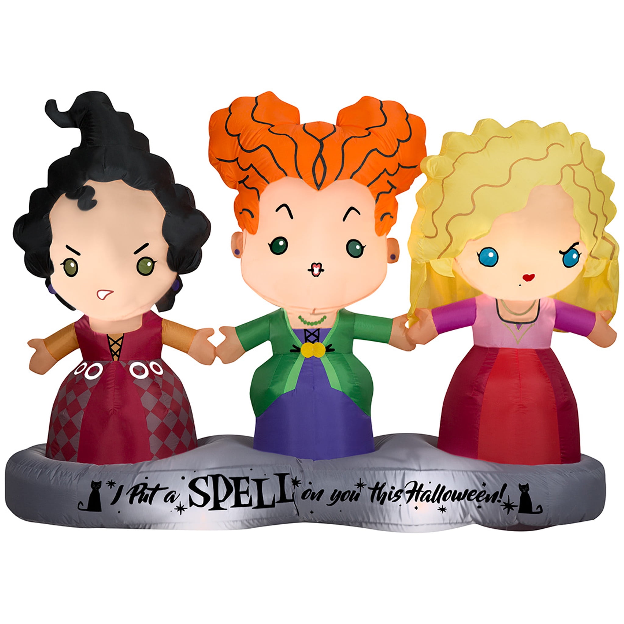 4.5 ft Hocus Pocus Sisters Scene Halloween Inflatable - Walmart.com
