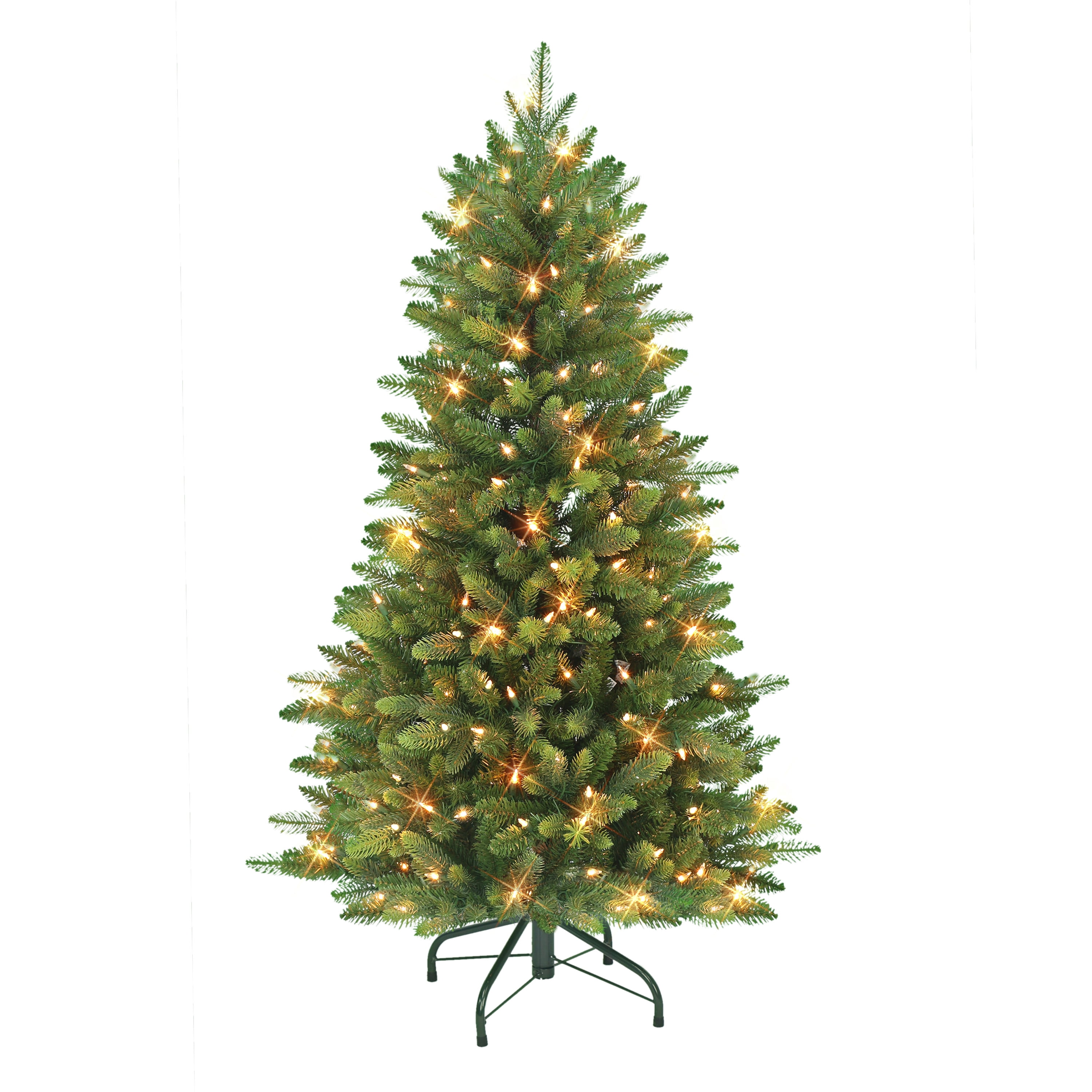 4.5 ft Pre-lit Slim Westford Spruce Tree 707 PE/PVC Tips 200 UL Clear ...