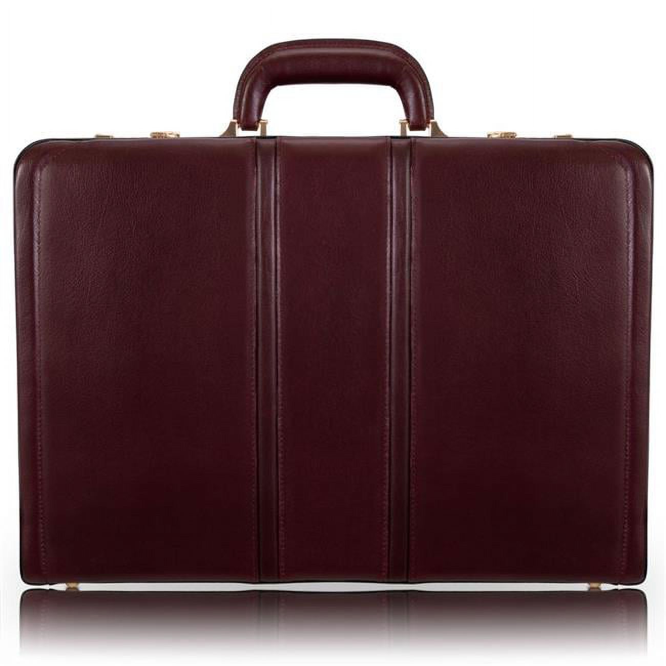 4.5 in. Coughlin Leather Expandable Attach Briefcase, Burgundy - V ...